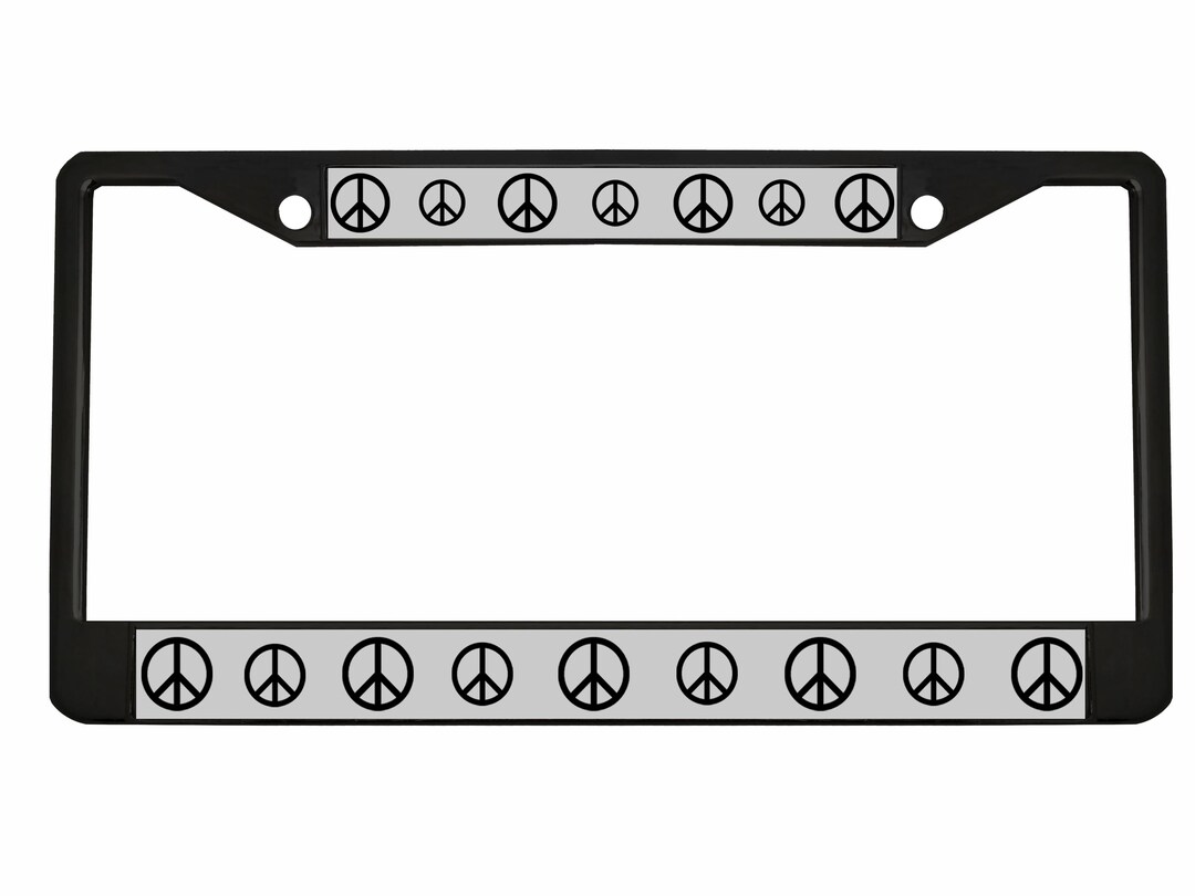 Peace Sign Designed Metal Car License Plate Frame Auto Tag Holder/car ...