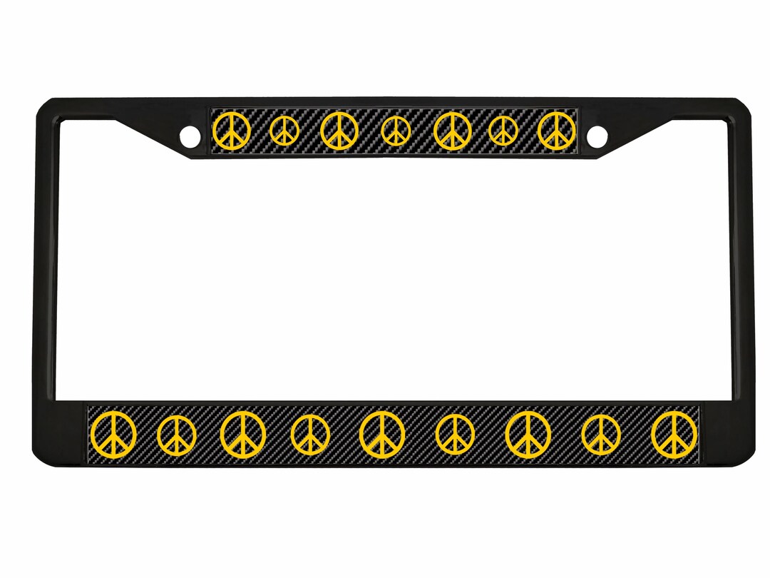 Peace Sign Designed Metal Car License Plate Frame Auto Tag Holder/car ...