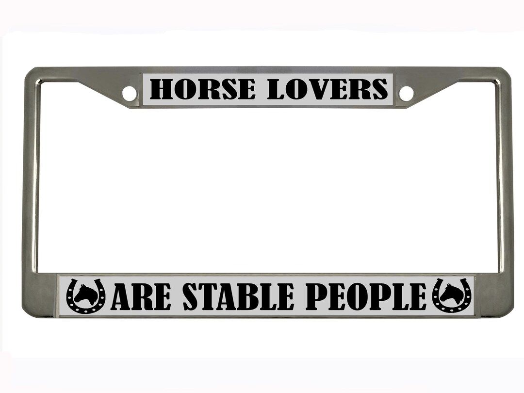 Personalized Horse Lover License Plate Frame: Weatherproof Car Tag ...