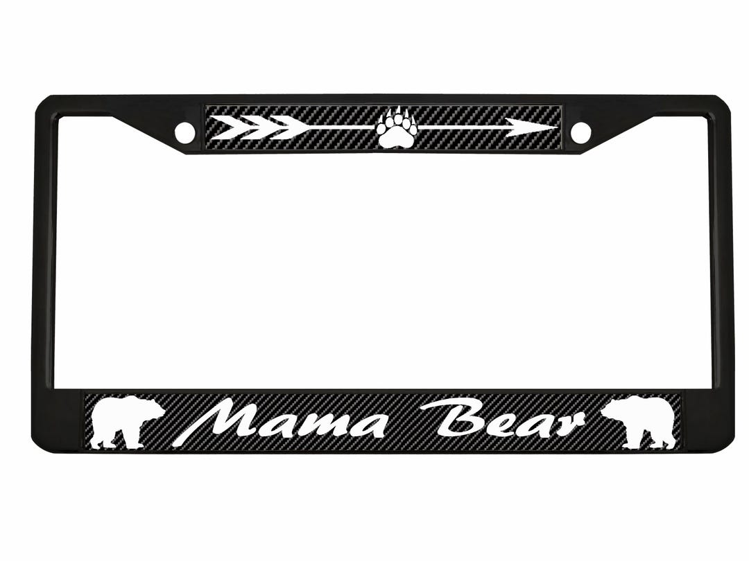 Mama Bear Style Metal License Plate Frame/car Accessories Car Tag ...