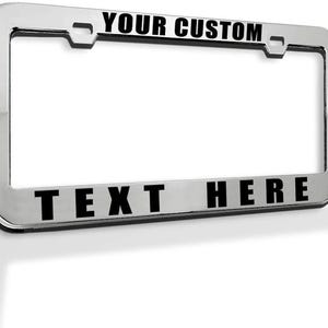 Peace Sign Style Metal License Plate Frame Personalise/car Accessories ...