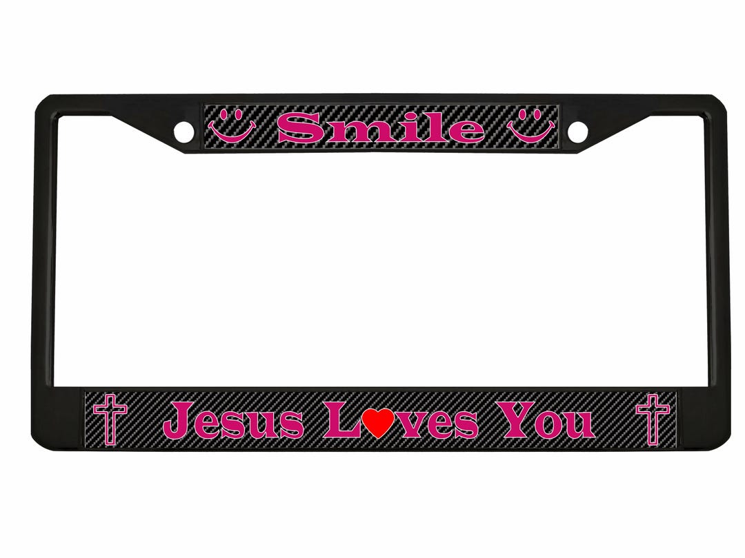 Smile God Loves You Jesus Style Christ Religious Metal License Plate ...