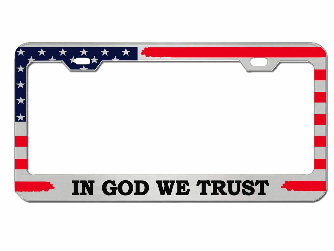 In God We Trust Style Metal License Plate Frame Personalized/car ...