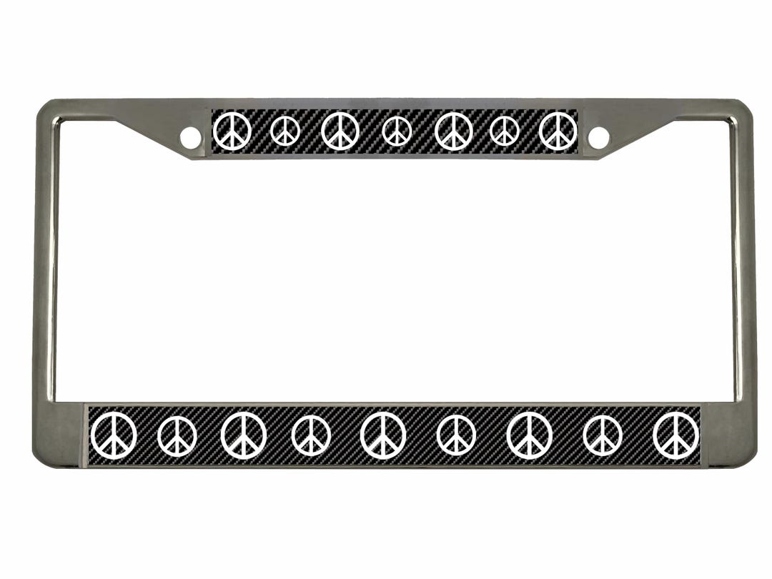 Peace Sign Design License Plate Frame Personalized / Car Accessories ...