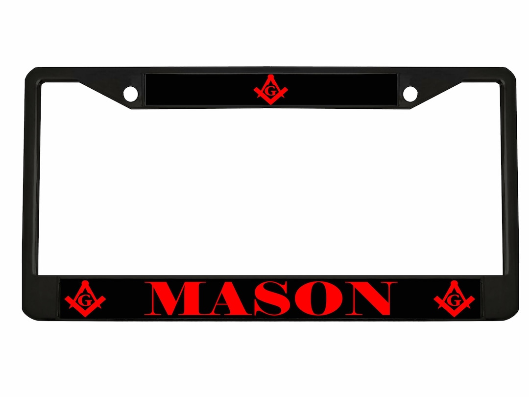 Masonic Mason Logo Design License Plate Frame Personalized / Car ...