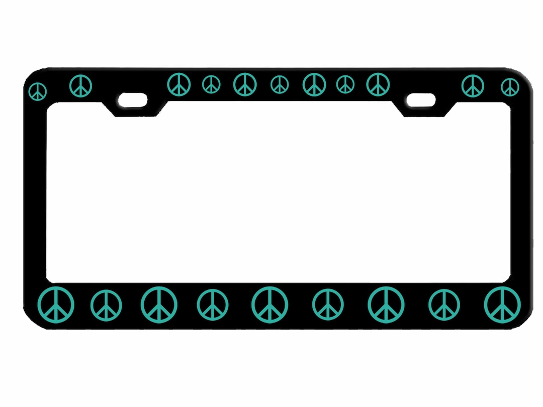 Peace Sign Designed Metal Car License Plate Frame Auto Tag Holder/car ...