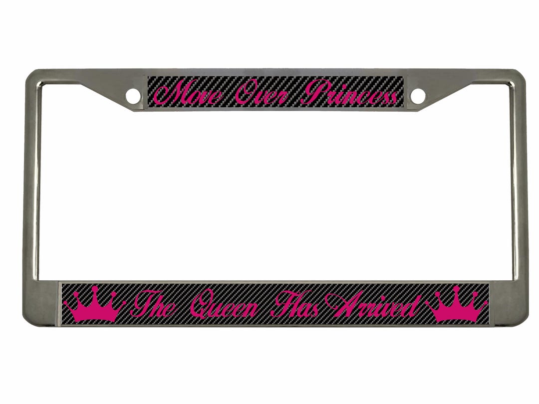 Move Over Princess Style Metal License Plate Frame Personalized/car ...