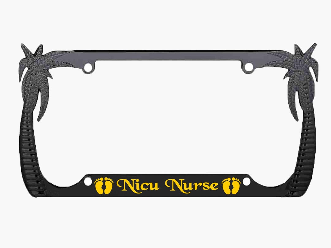 Nicu Nurse Heavy Duty Metal Car License Plate Frame Auto Tag Holder - Etsy