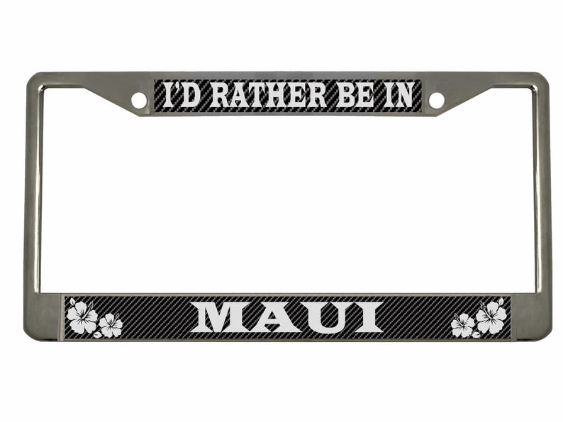Maui Hawaii License Plate Frame: Hibiscus Style Metal Car Tag - Etsy