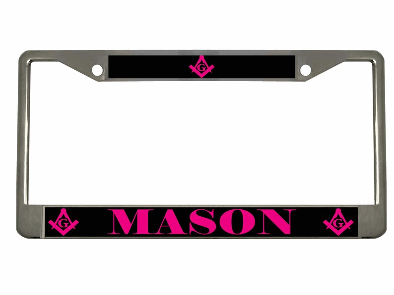 Masonic Mason Logo Design License Plate Frame Personalized / Car ...