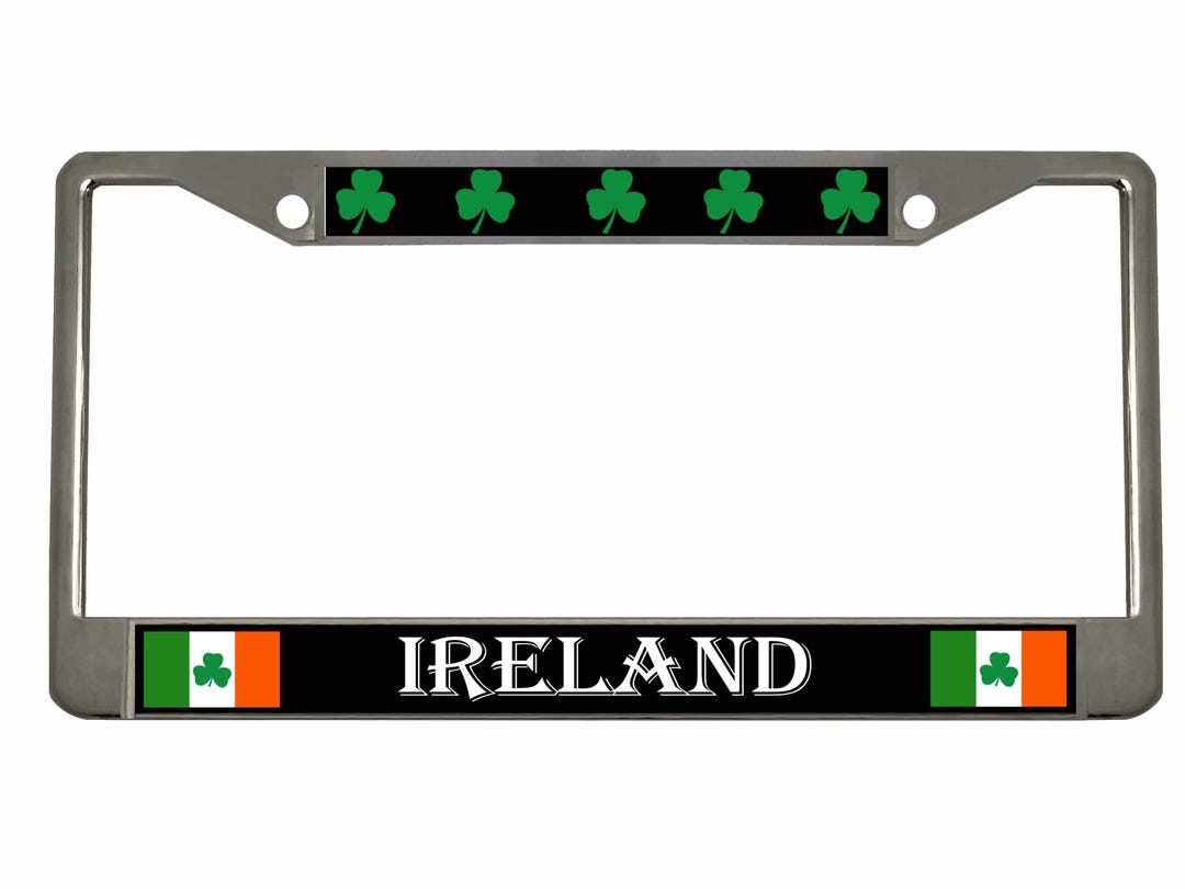 Ireland Flag Irish Country License Plate Frame Tag Holder Cover Auto ...