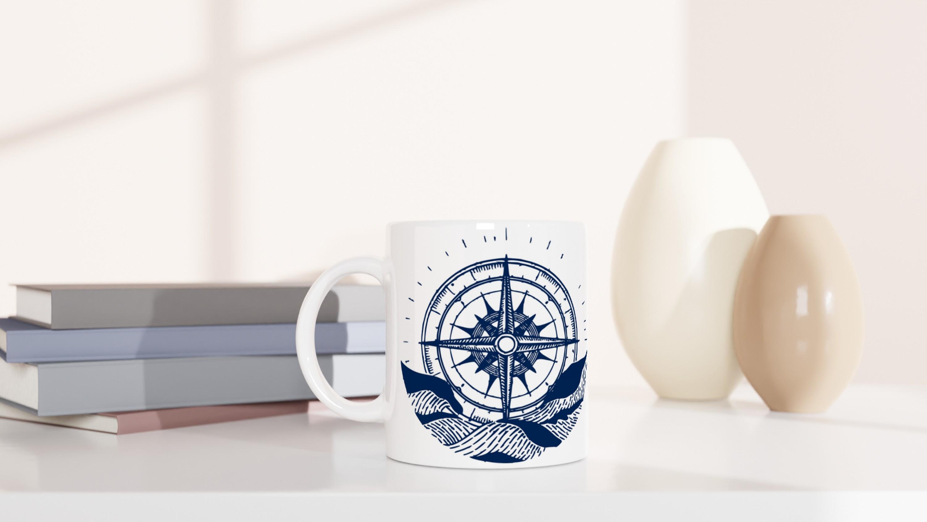 Seas the Day Funny Nautical Mug - Personalized Captain Gift for Boat ...