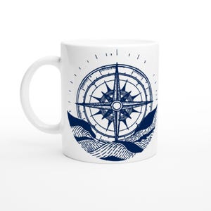 Seas the Day Funny Nautical Mug - Personalized Captain Gift for Boat ...