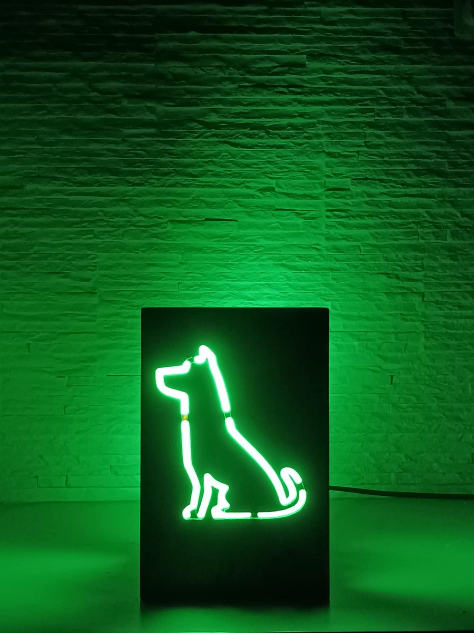 Rustic Bedside Lamp, Dog Shaped Lamp, Bedside Night Light, Wooden Desk ...