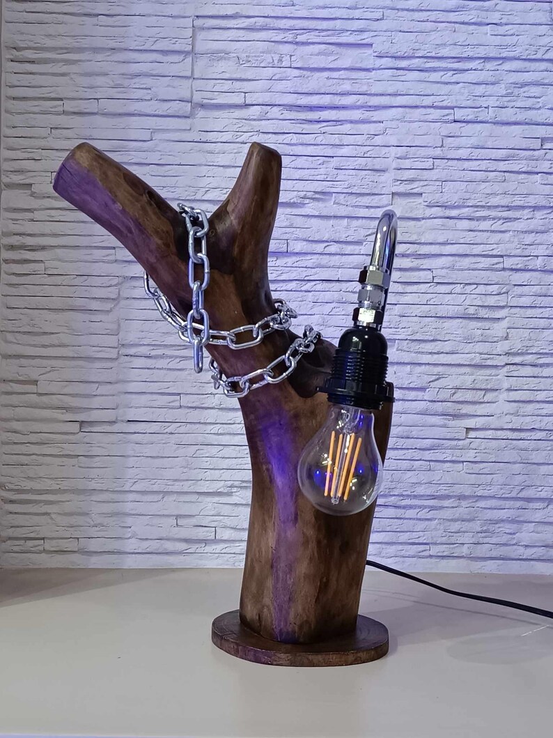 Wooden Table Lamp, Solid Wood Night Light, Bedside Lamp, Decorative ...