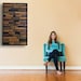 Modern Rustic Wood Wall Art | 3D Wooden Panel Decor | Geometric Wall ...