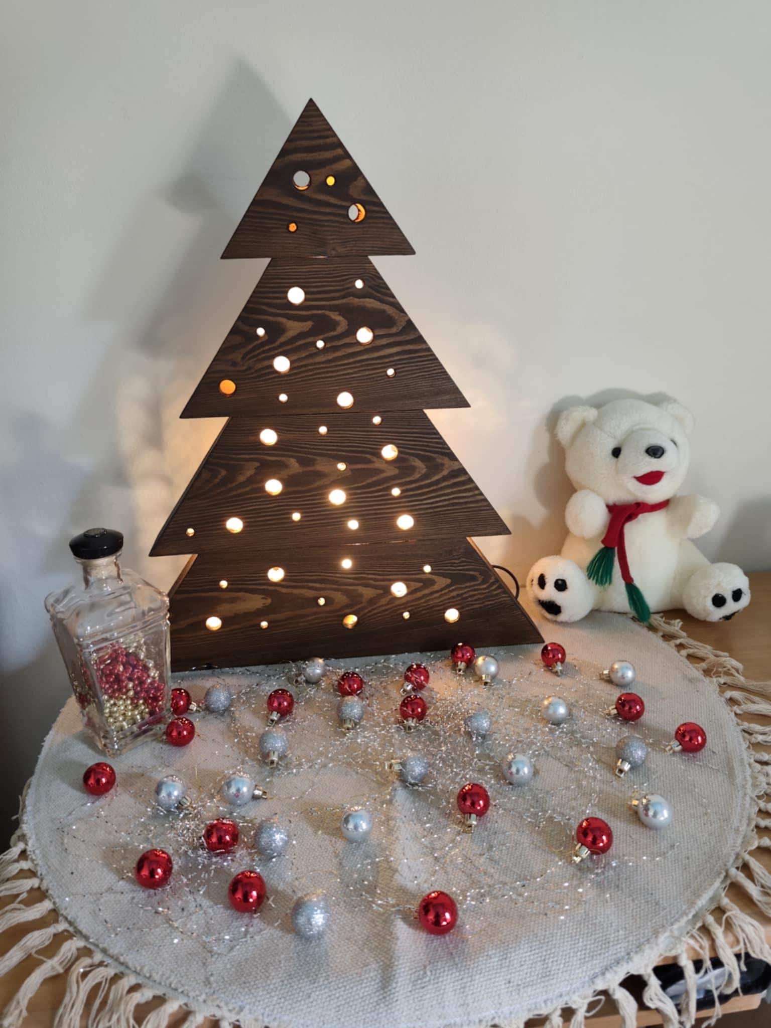 Rustic Light-up Wooden Tree – Nordic Christmas Home Decor - Etsy UK