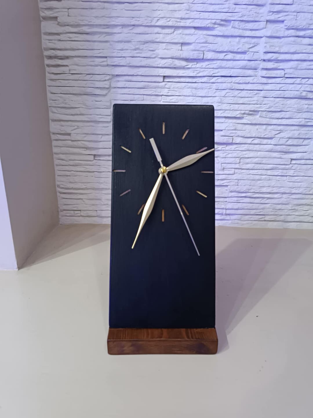 Wood Table Clock, Unique Table Clock, Minimalist Table Clock, Clock on ...