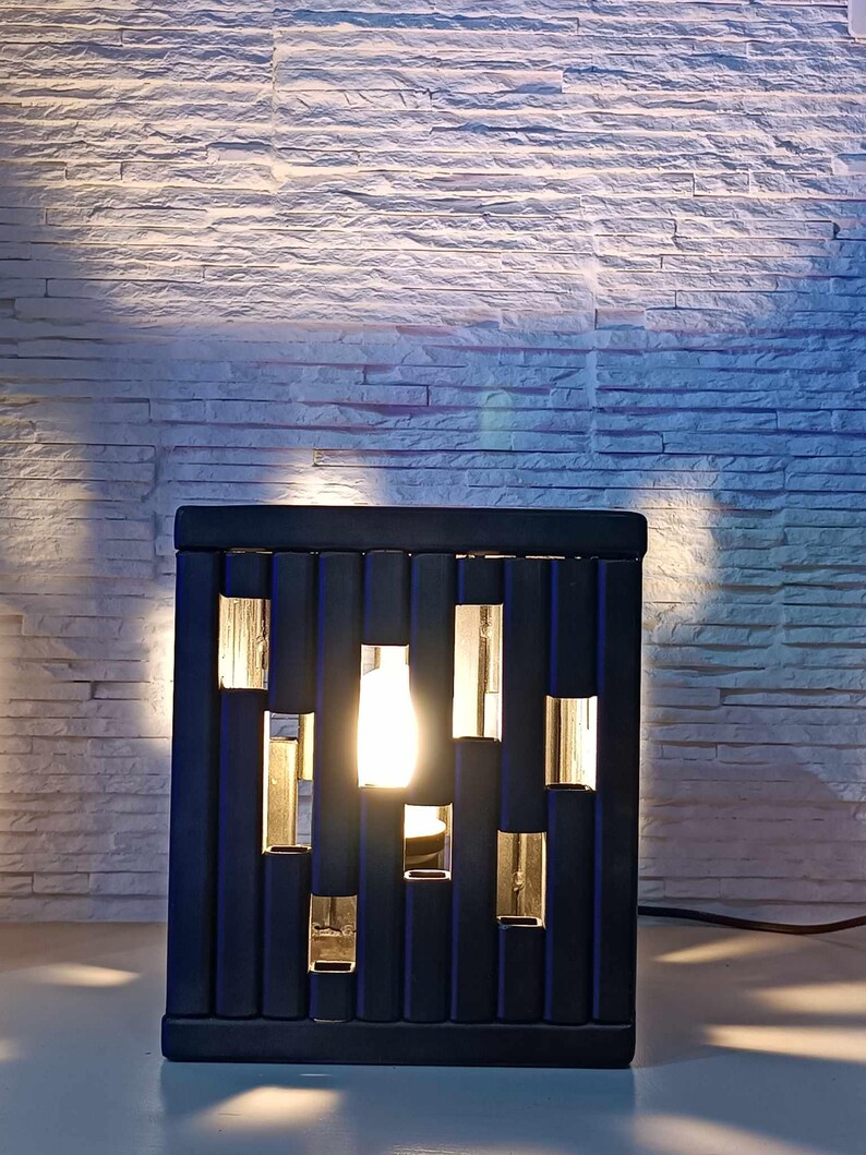 Sleek Metal Lamp, Handcrafted Lighting, Iron Lamp, Home Decor, Office ...
