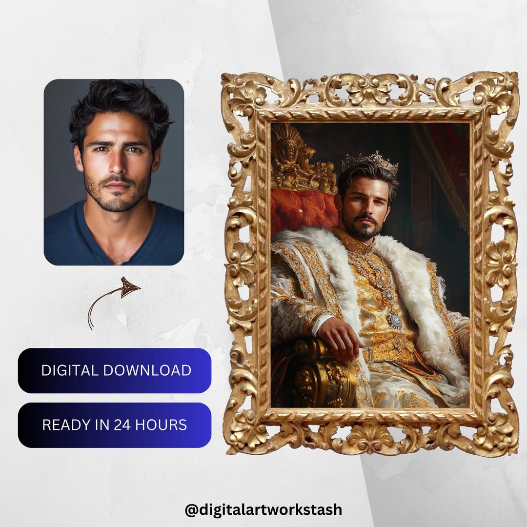 Custom Royal Portrait Renaissance Portrait Custom King Royal Portrait ...