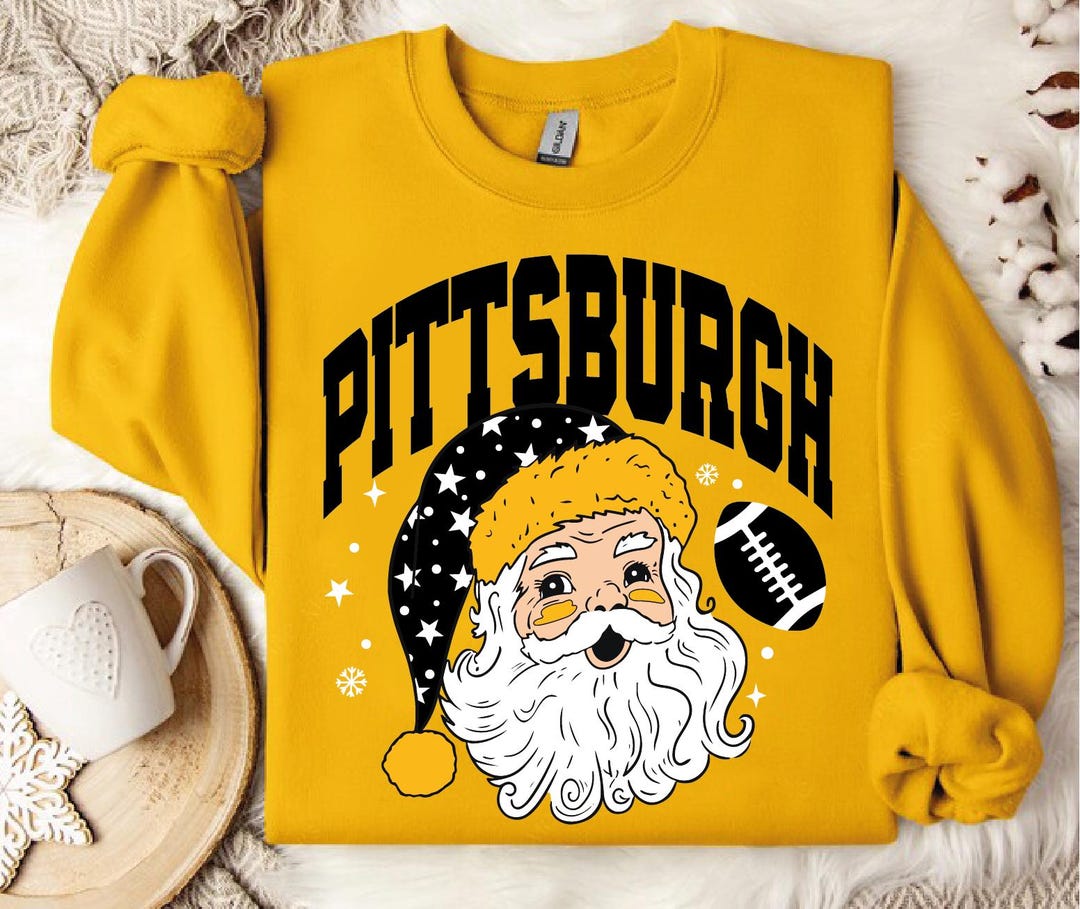 Santa Claus Retro Pittsburgh Football Digital File | Christmas ...