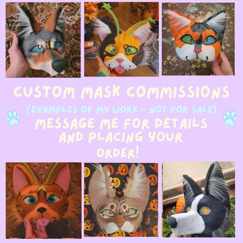 Furry Mask - Etsy
