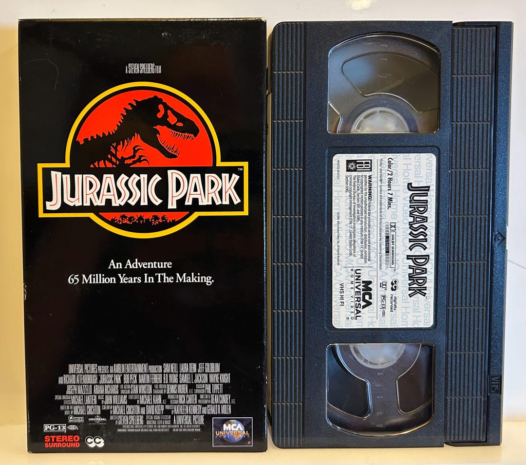 Jurassic Park - 1993 OG Vintage VHS Video Movie Cassette Tape - Etsy