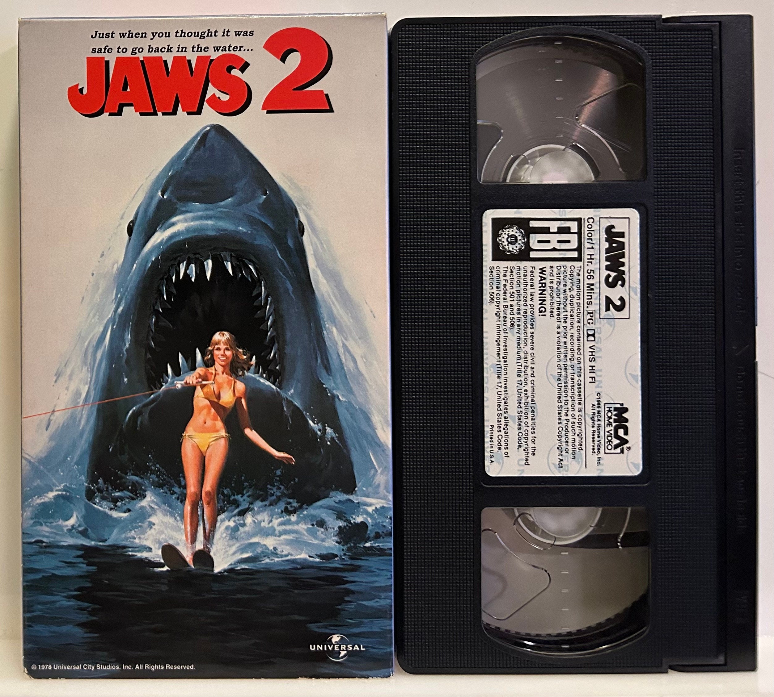 Jaws Two 1978 Vintage VHS Video Movie Cassette Tape - Etsy