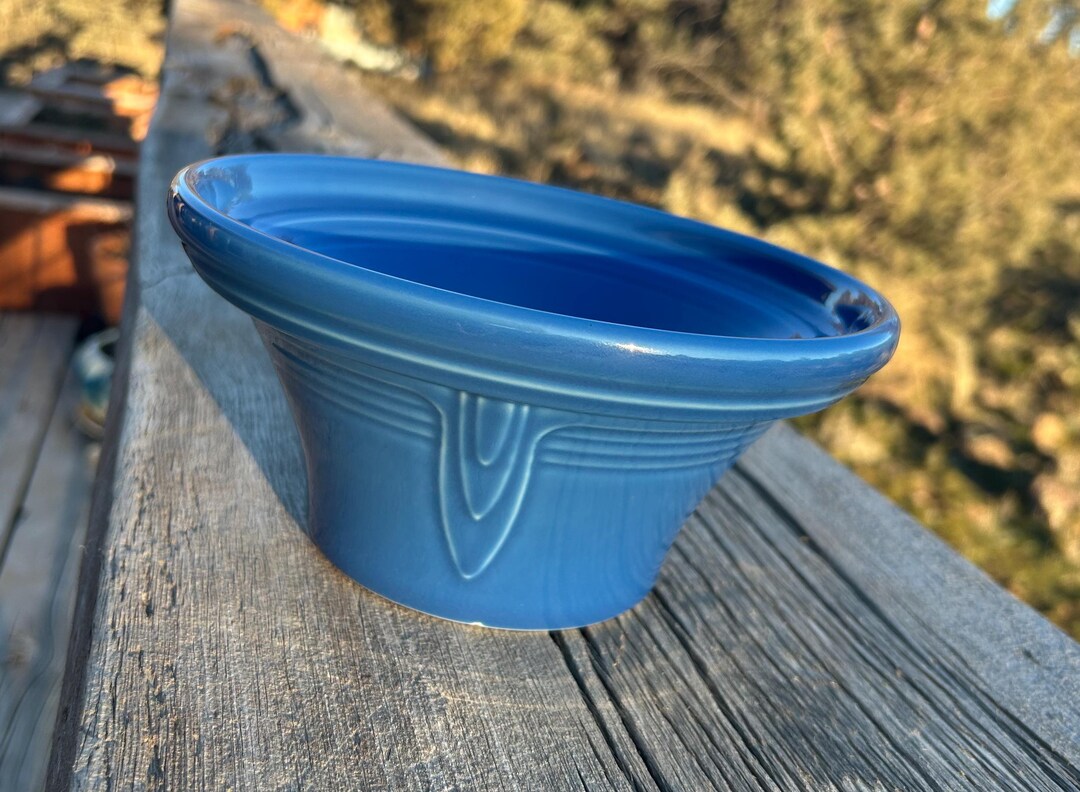 Small Fiesta Bowl Art Deco Tapered Ceramic Fiestaware Blue USA - Etsy