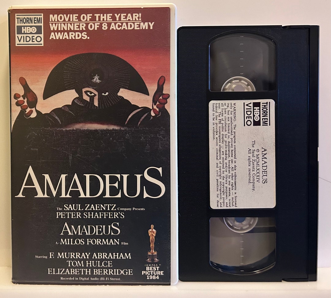 Amadeus 1984 OG Vintage VHS Video Movie Cassette Tape - Etsy