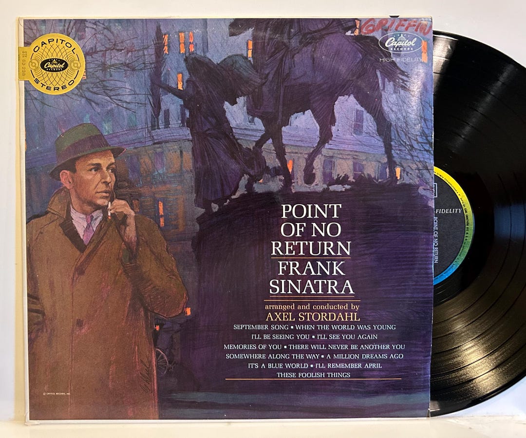 Frank Sinatra - Point of No Return - 1962 OG Vintage Vinyl Record - Etsy