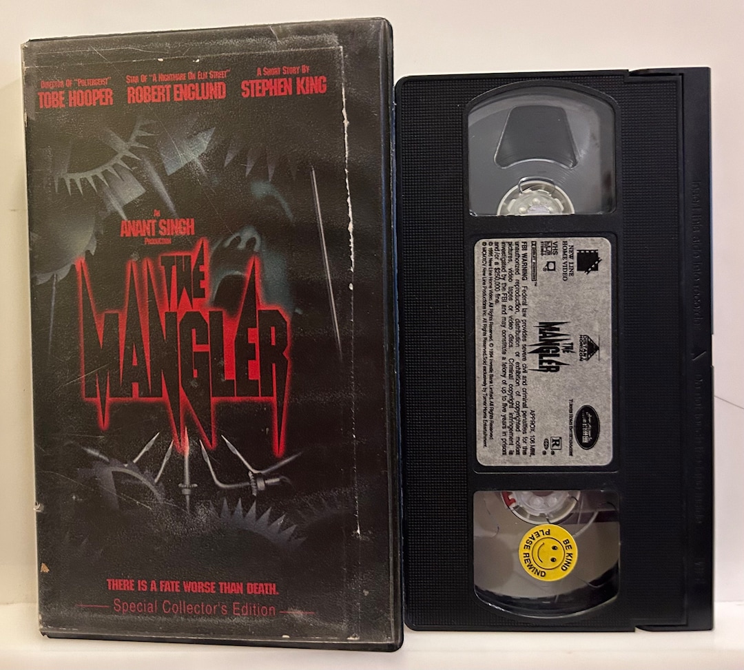 The Mangler OG 1995 Vintage VHS Video Movie Cassette Tape stephen King ...