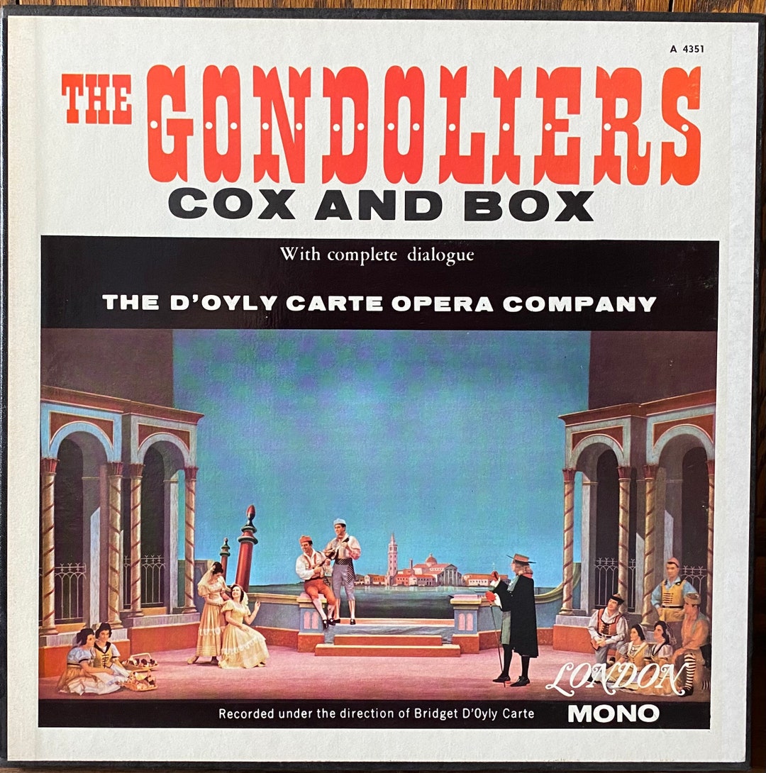 The Gondoliers Cox and Box Vintage Vinyl Record Box Set - Etsy