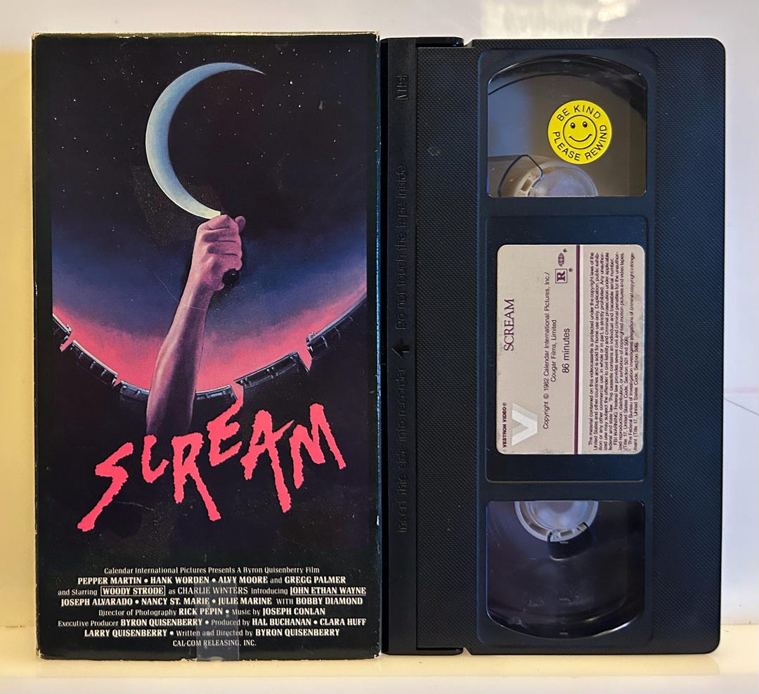 Scream - 1981 Vintage VHS Video Movie Cassette Tape - Etsy