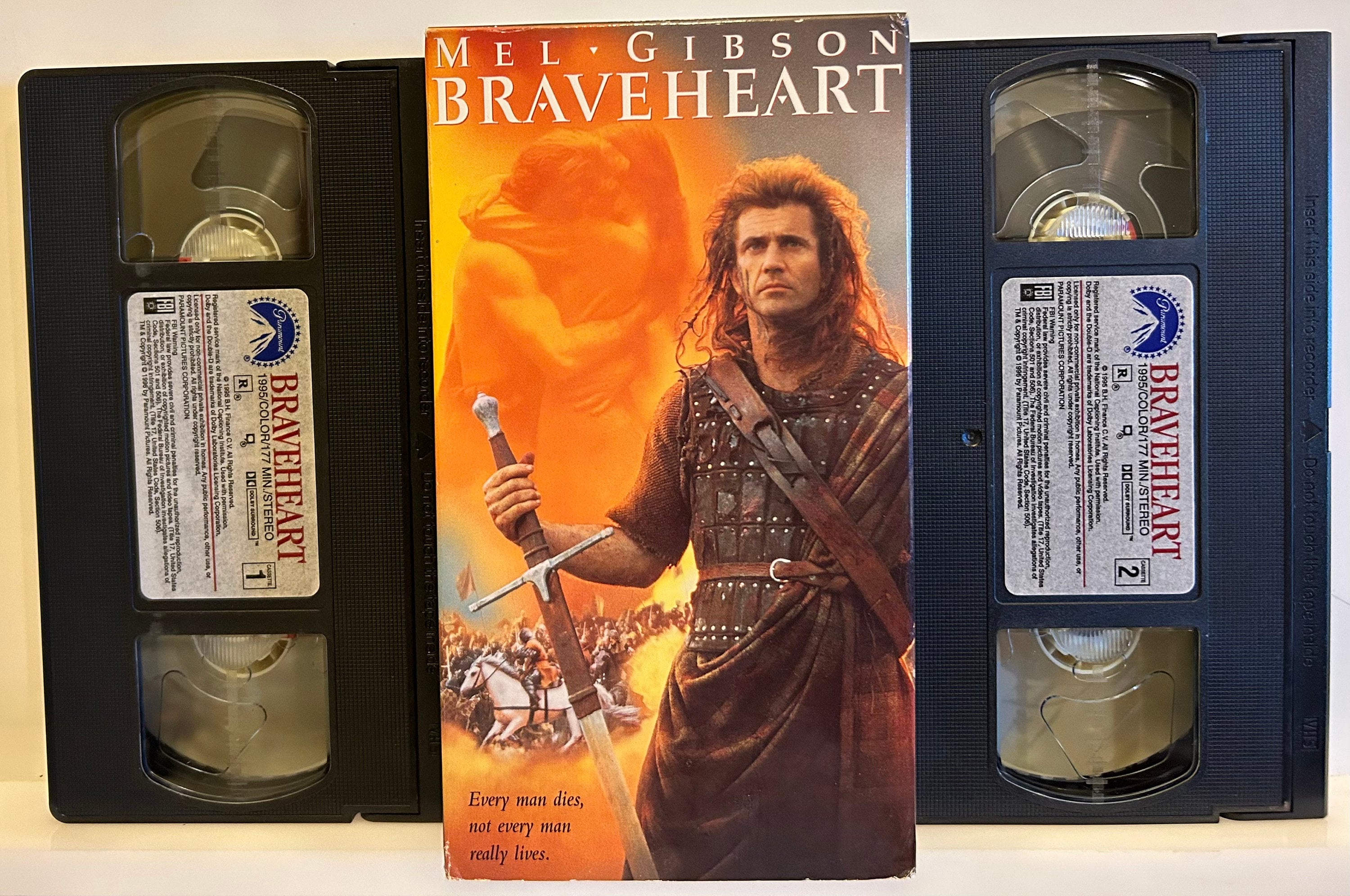 Braveheart 1995 Vintage VHS Video Movie Cassette Tapes - Etsy