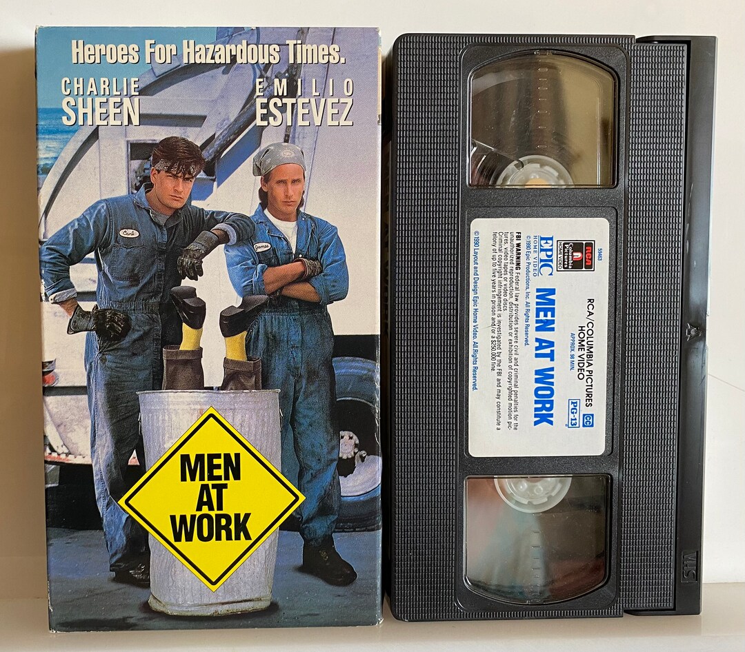 Men at Work 1990 OG Vintage VHS Video Movie Cassette Tape sheen & Estevez - Etsy