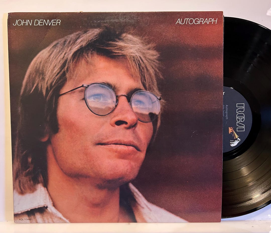 John Denver - Autograph 1980 OG Vintage Vinyl Record - Etsy