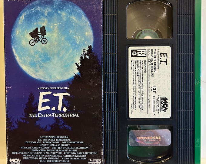 E.T. - 1982 Vintage VHS Video Movie Cassette Tape - Etsy