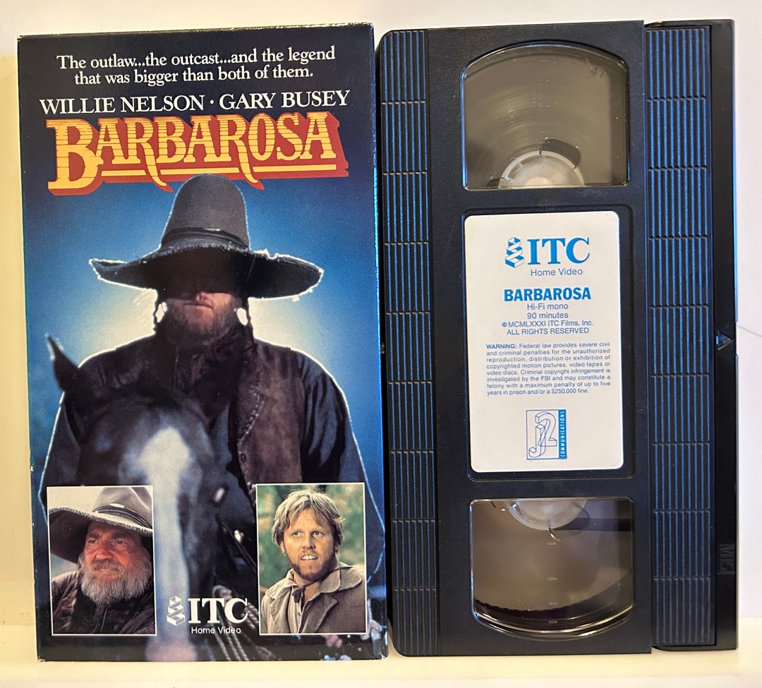 Barbarosa 1982 OG Vintage VHS Movie Cassette Tape willie Nelson - Etsy