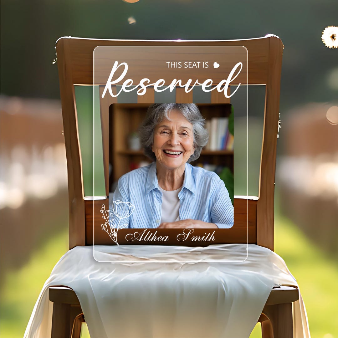 Reserved Memorial Sign, Personalized Memorial Acrylic Plaque, Reserved ...