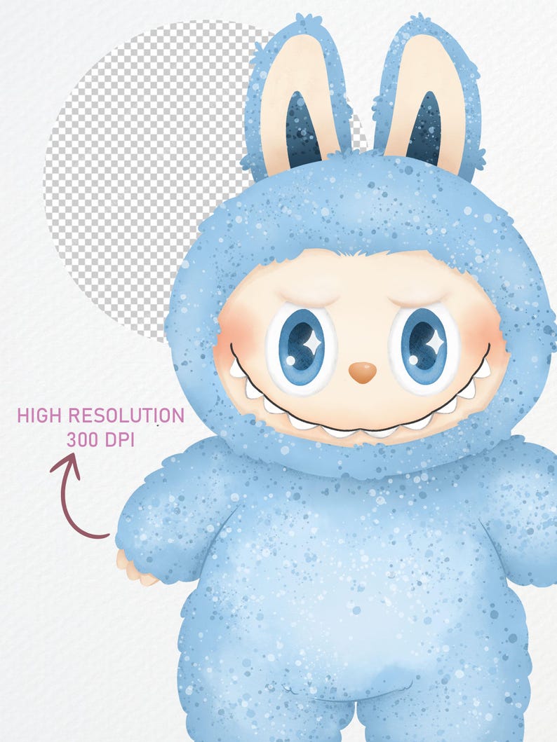 Labubu Clipart – Cute & Colorful Fantasy Creatures for Stickers, Crafts ...
