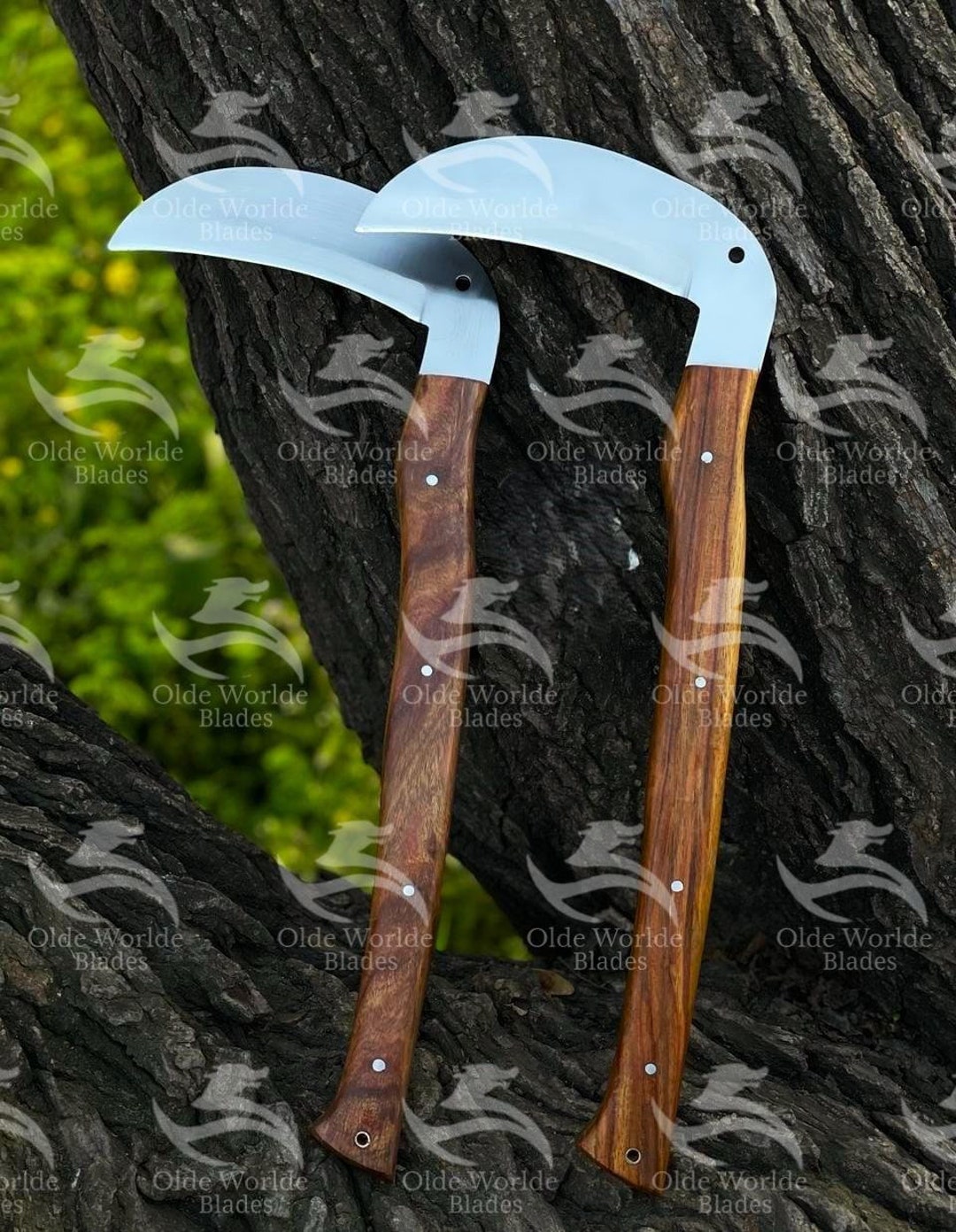 7-inch Long Blade Kama Farmer Traditional Okinawan Full Tang Handle ...