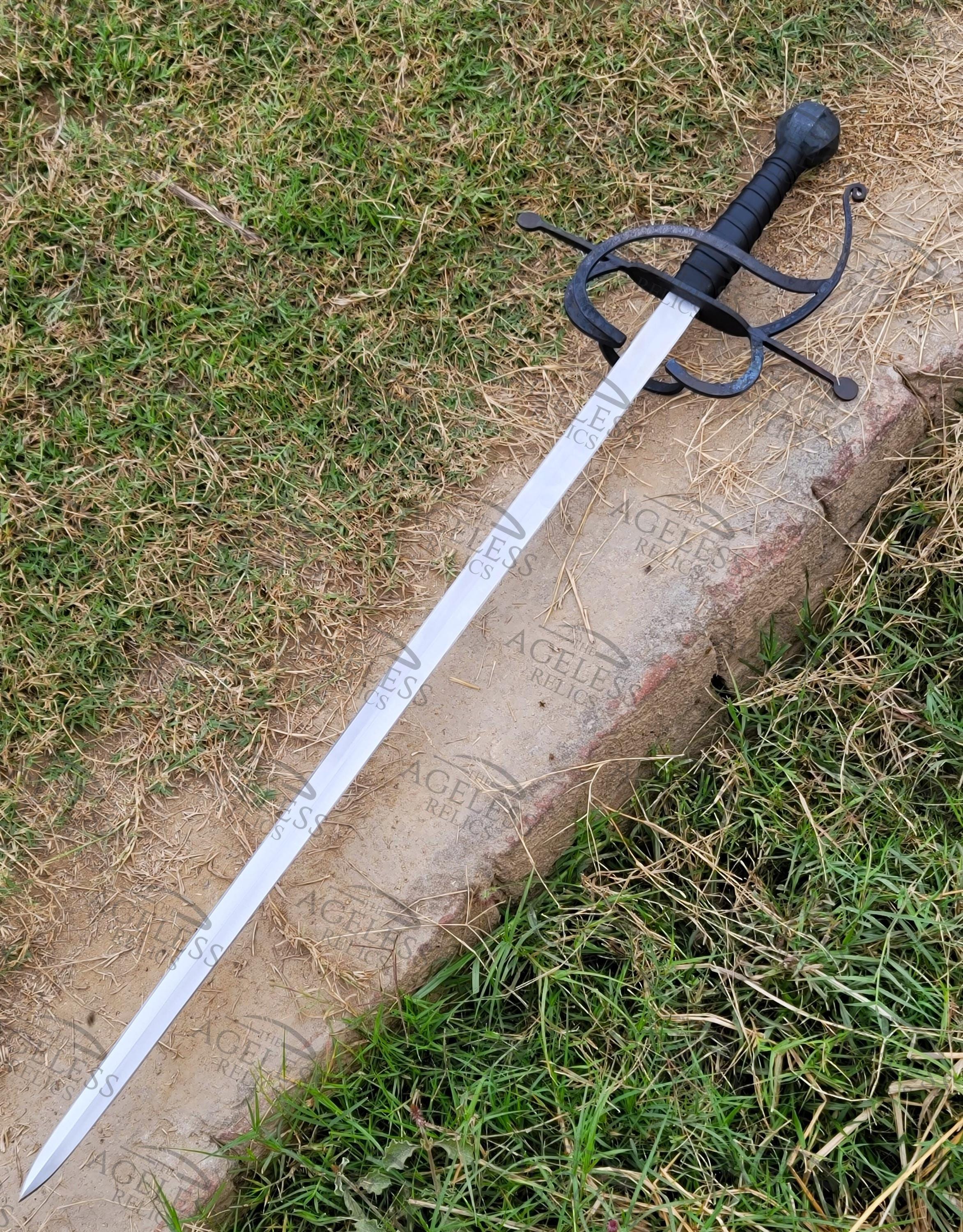 Classic Medieval Rapier With Artisan Custom Sheath, Perfect for Special ...