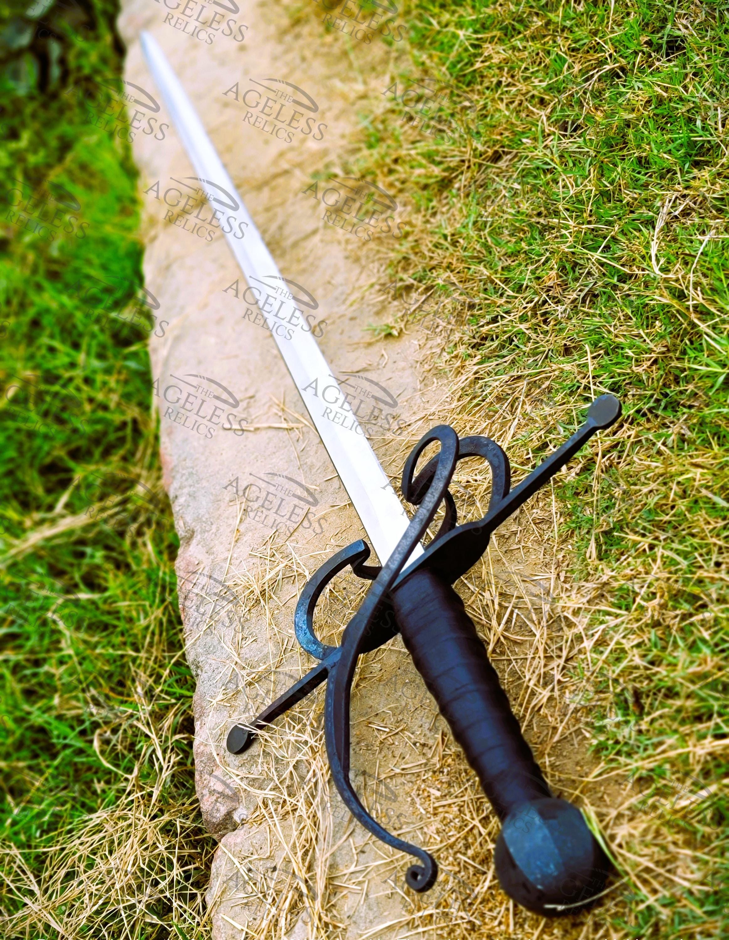 Classic Medieval Rapier With Artisan Custom Sheath, Perfect for Special ...
