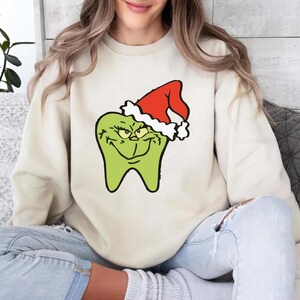 Grinch Dental Christmas Sweatshirt,funny Dentist Sweatshirt,dental ...