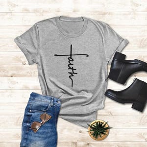 Faith Shirt,christian Shirt,faith Cross Tee,bible Verse Shirt,love and ...