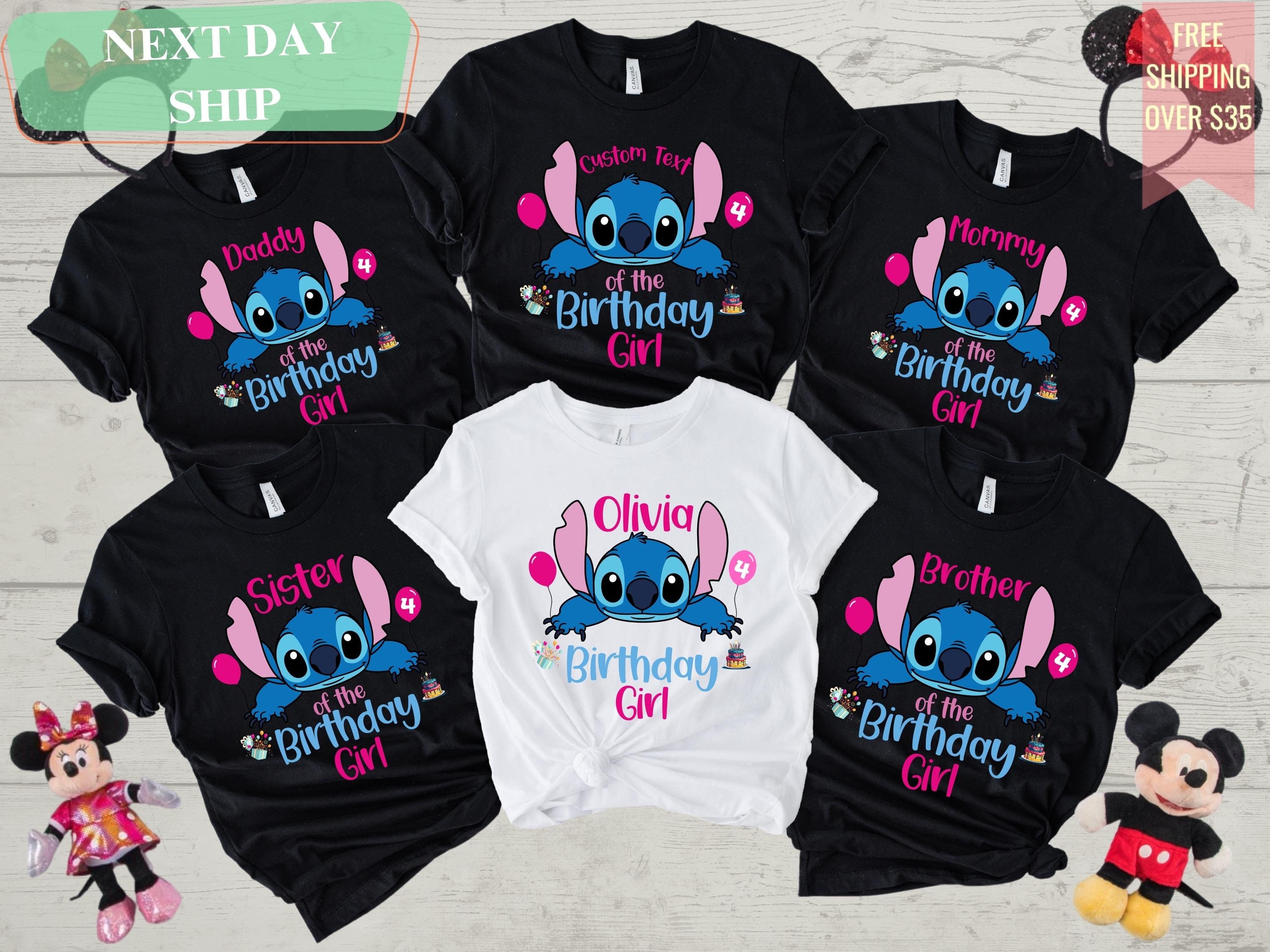 Personalized Stitch Birthday Shirt: Custom Family Matching Tee - Etsy