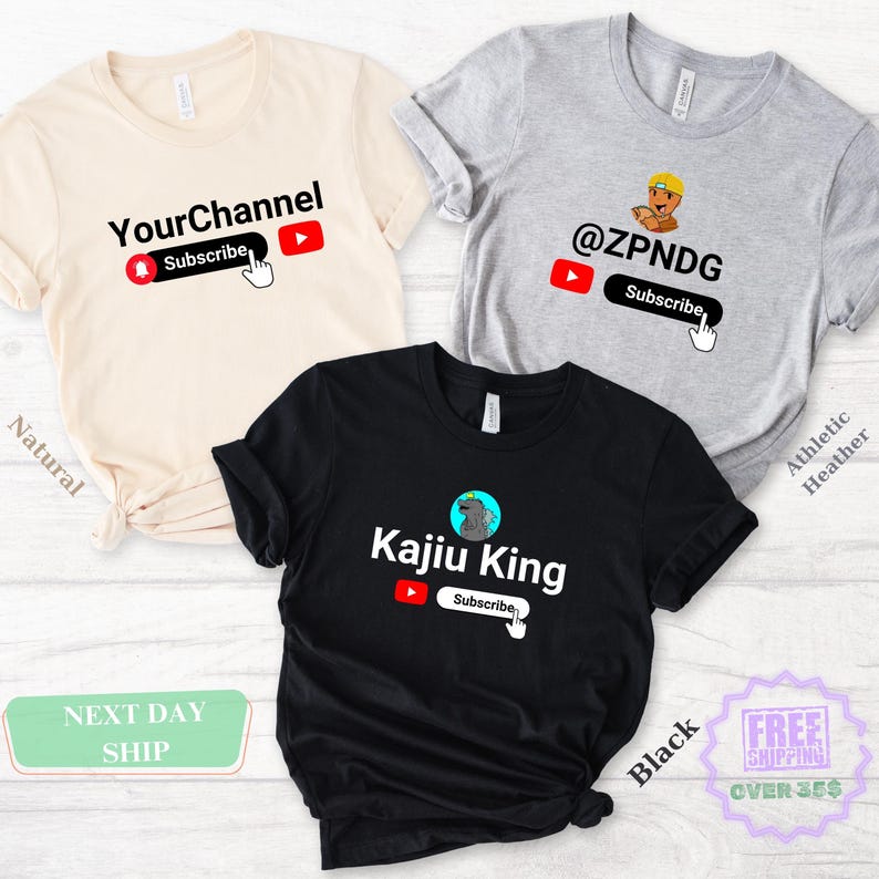 Personalized Youtube Channel Shirt: Custom Fan Tee - Etsy