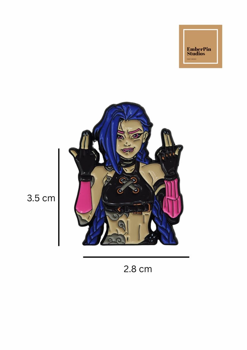 Jinx Enamel Pin - Arcane League Fan Art - Hard Enamel Gamer Pin ...