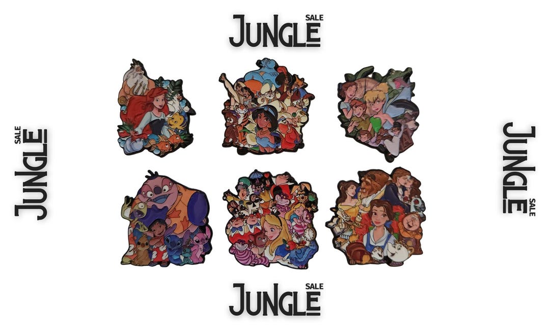 Disney Fantasy Storybook Character Pin Badges – Vibrant Cartoon Enamel ...